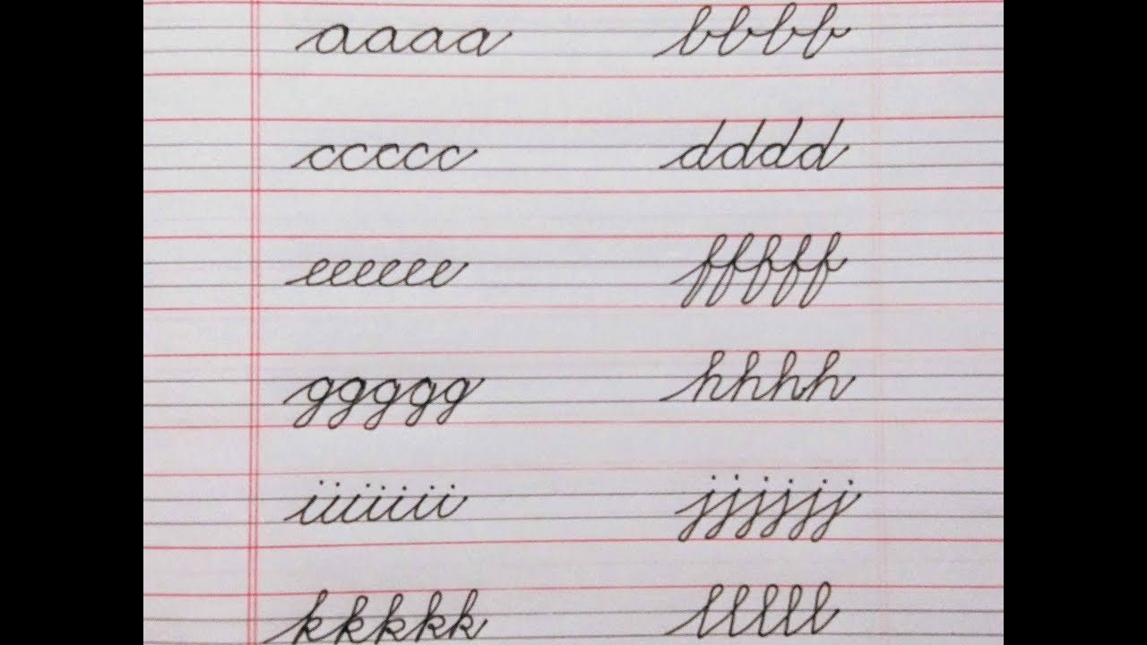 Calligraphy//Joining of Small Cursive letters//handwriting//hand ...