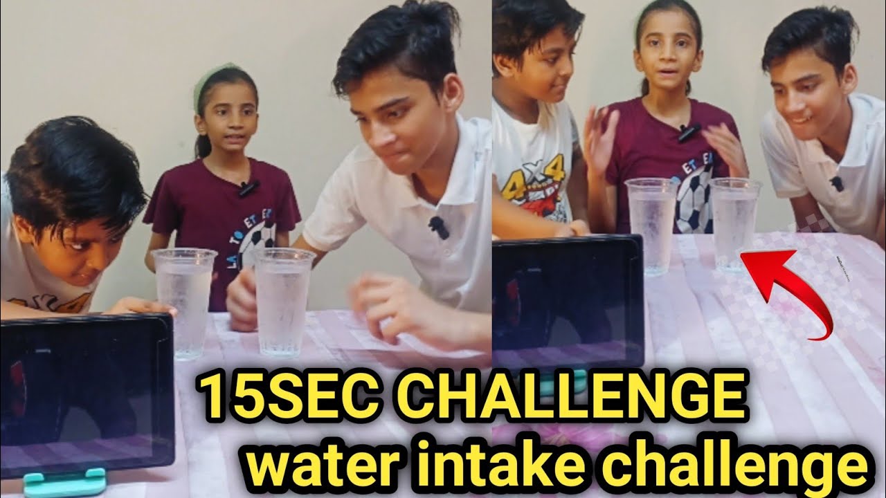 water drinking challenge| water intake challenge| @HappyWorldvlogs099 ...