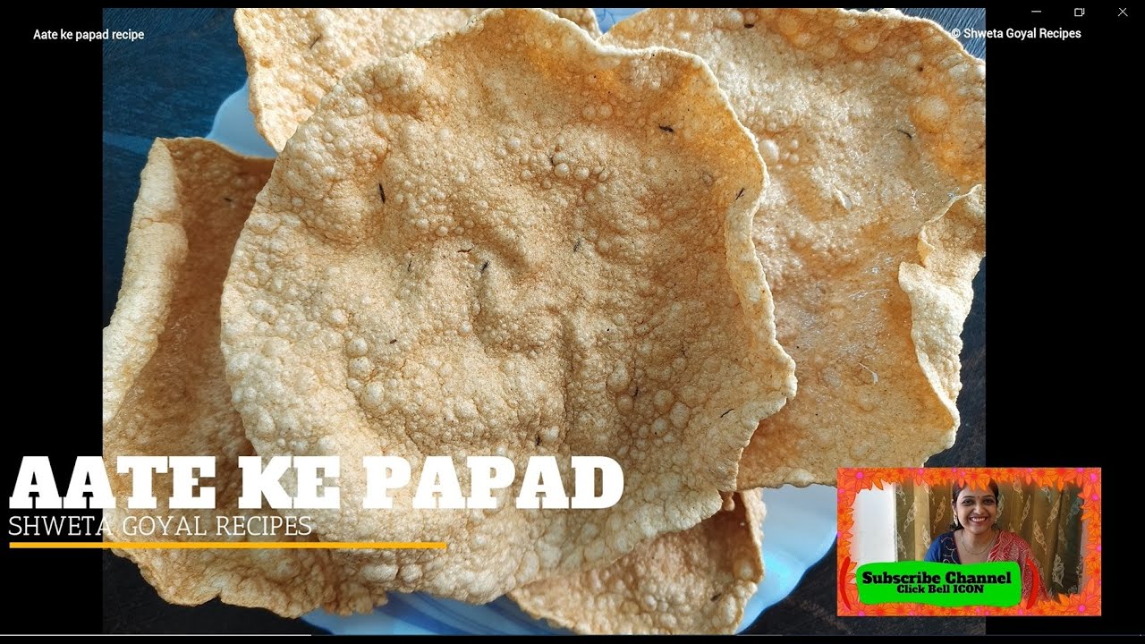 aate ke papad recipe | गेहूँ के आटे के पापड़ | homemade papad recipe ...
