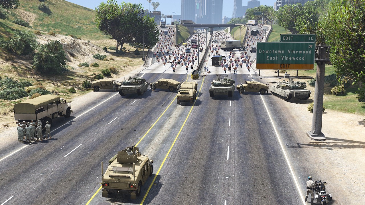 Battle of Route 101 | WWZ | GTA V w/Zombie War Mod - YouTube