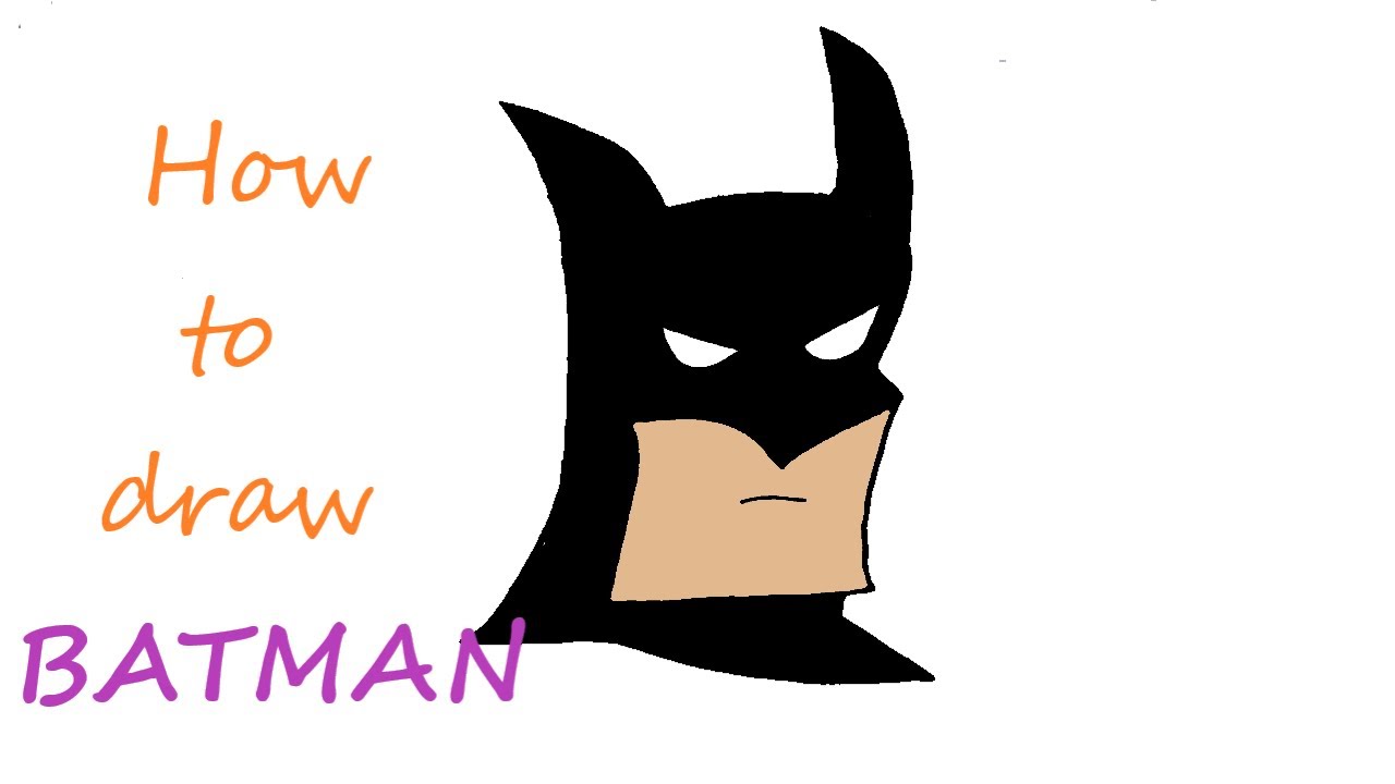 How to Draw Batman - Step by Step Video Lesson - YouTube