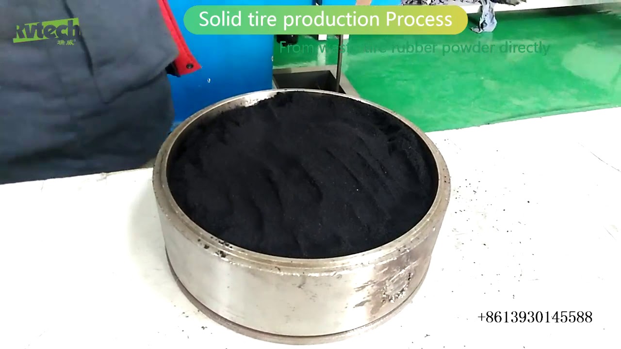 Waste tire rubber powder to solid tire directly Rvrubberrecycle.com ...