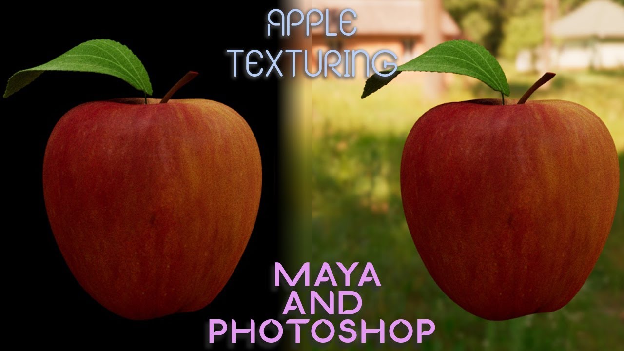 MAYA apple texture in maya - YouTube