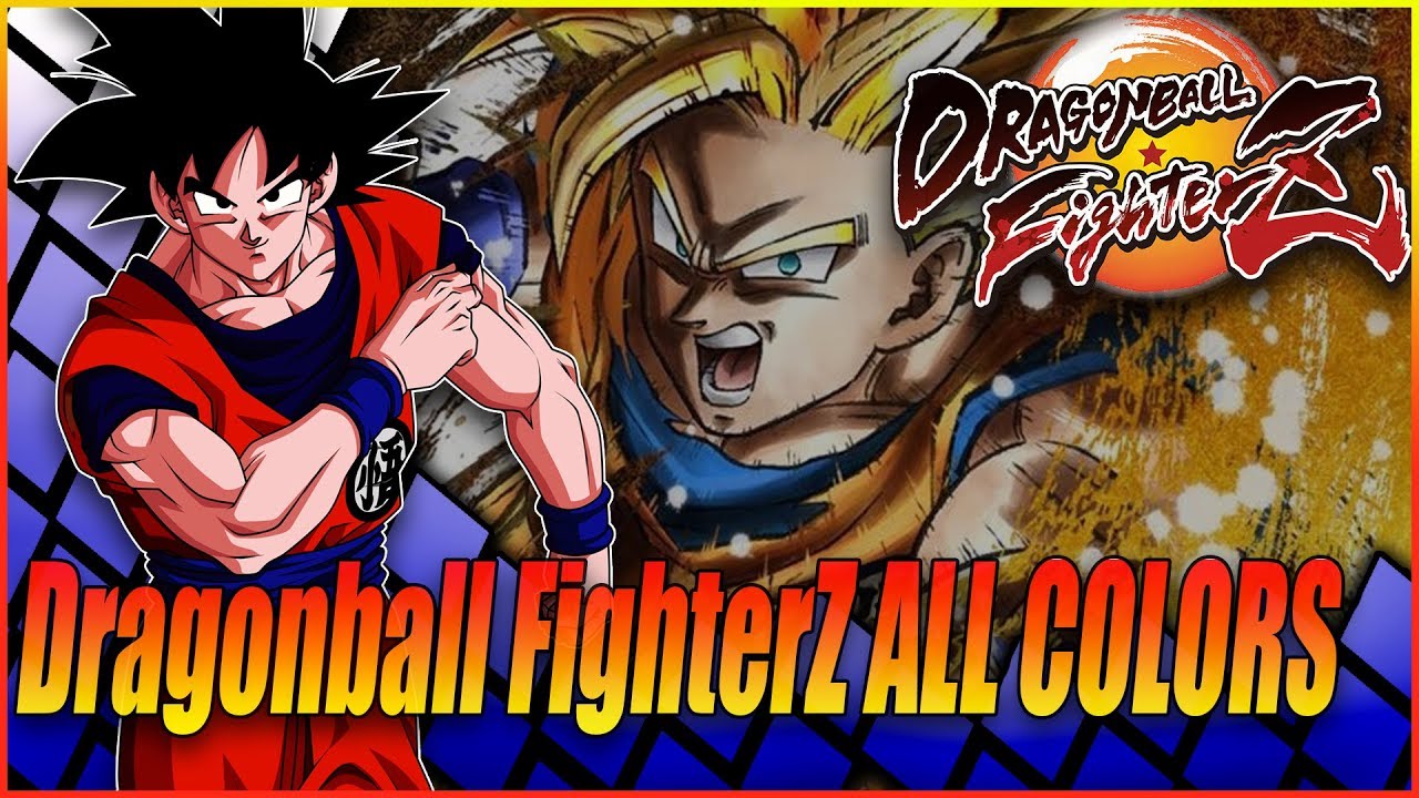 Dragonball FighterZ All Character Colors - YouTube