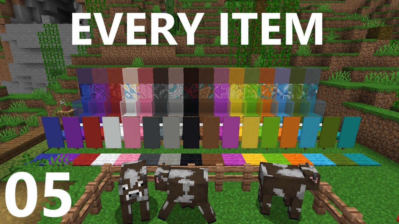 Obtaining Every Item in Minecraft: Episode 5 - Wall of Colours - YouTube