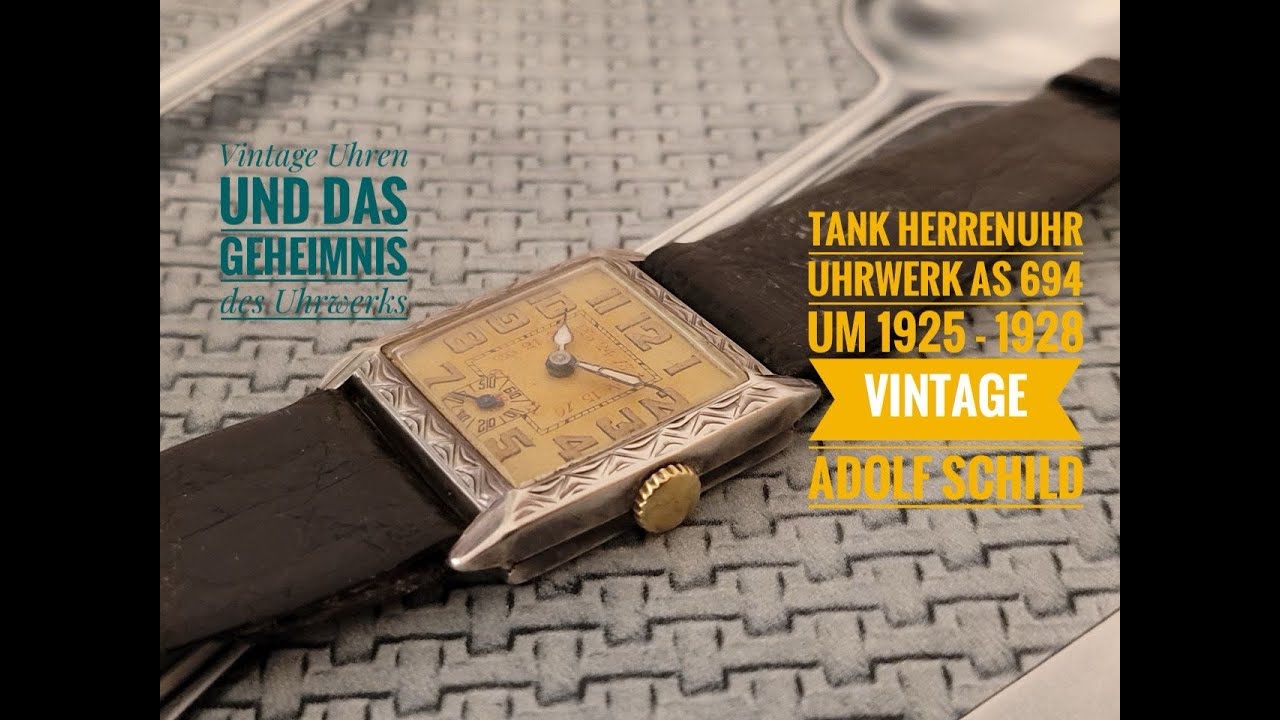 Vintage Uhren : Tank Herrenuhr uhrwerk as 694 um 1925 - 1928 Adolf ...