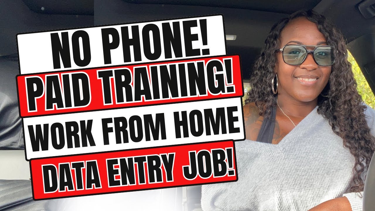 📵 NO PHONE! PAID TRAINING! DATA ENTRY WORK FROM HOME JOB 2024 - YouTube
