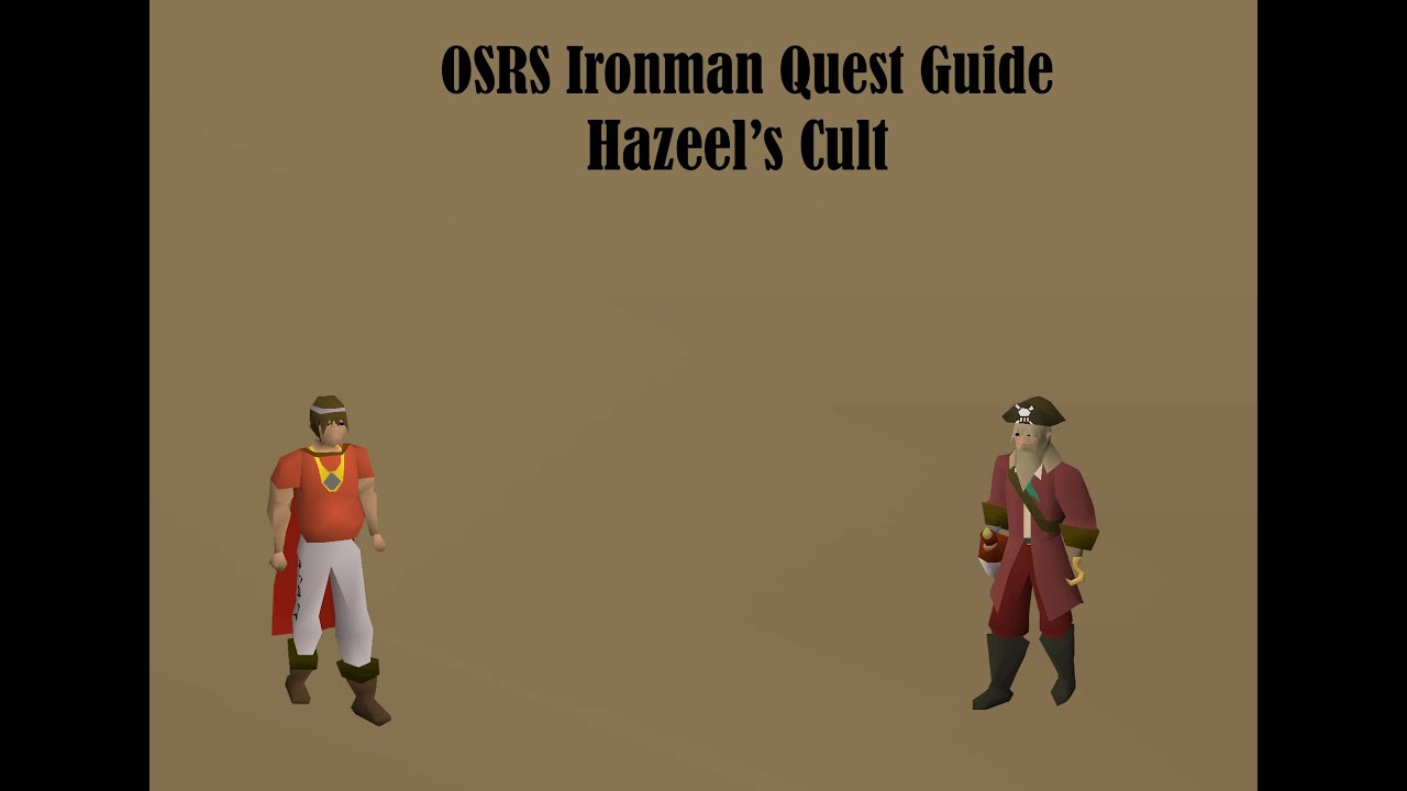 [OSRS] Hazeel's Cult Ironman Quest Guide - YouTube