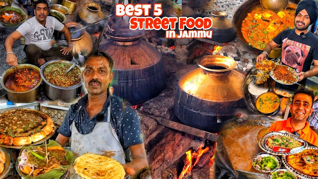 Top 5 Famous Street Food In Jammu | Rajma Chawal Pooria Chole Dal ...