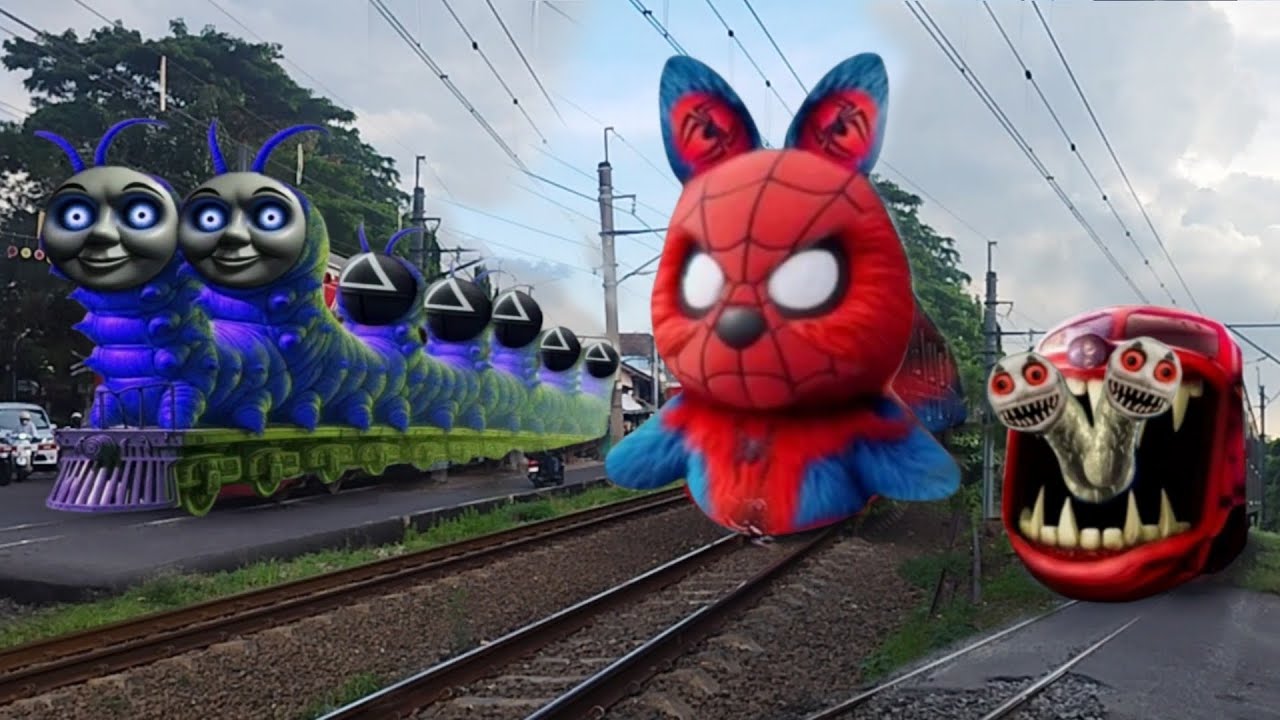 Kereta Api KRL Berubah Jadi Ulat Squid Game Guard's Vs Kereta Labubu ...