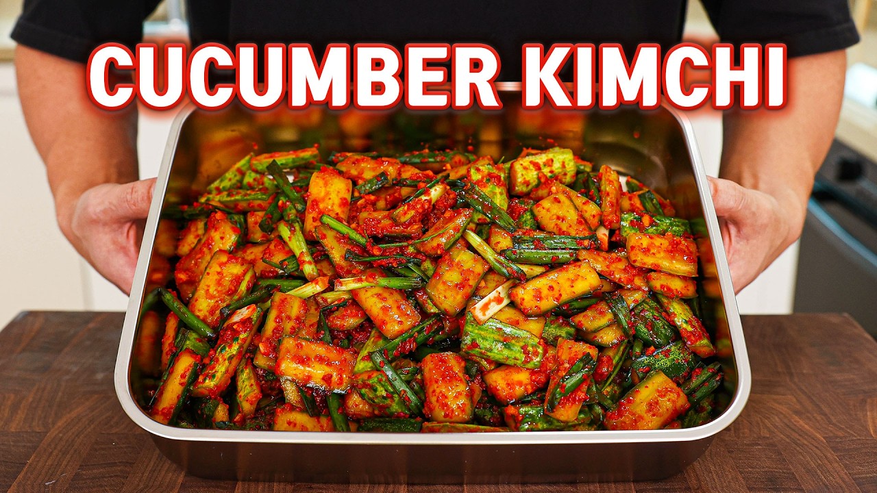 Trust Me This Is The Easiest Kimchi Of All Time l Cucumber Kimchi (Oi Kimchi) - YouTube
