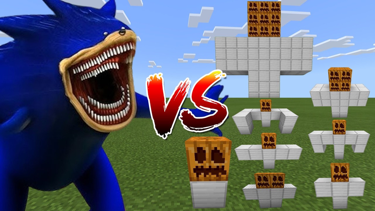 All Iron Golems vs All Sonic Mobs Compilation 16 - YouTube