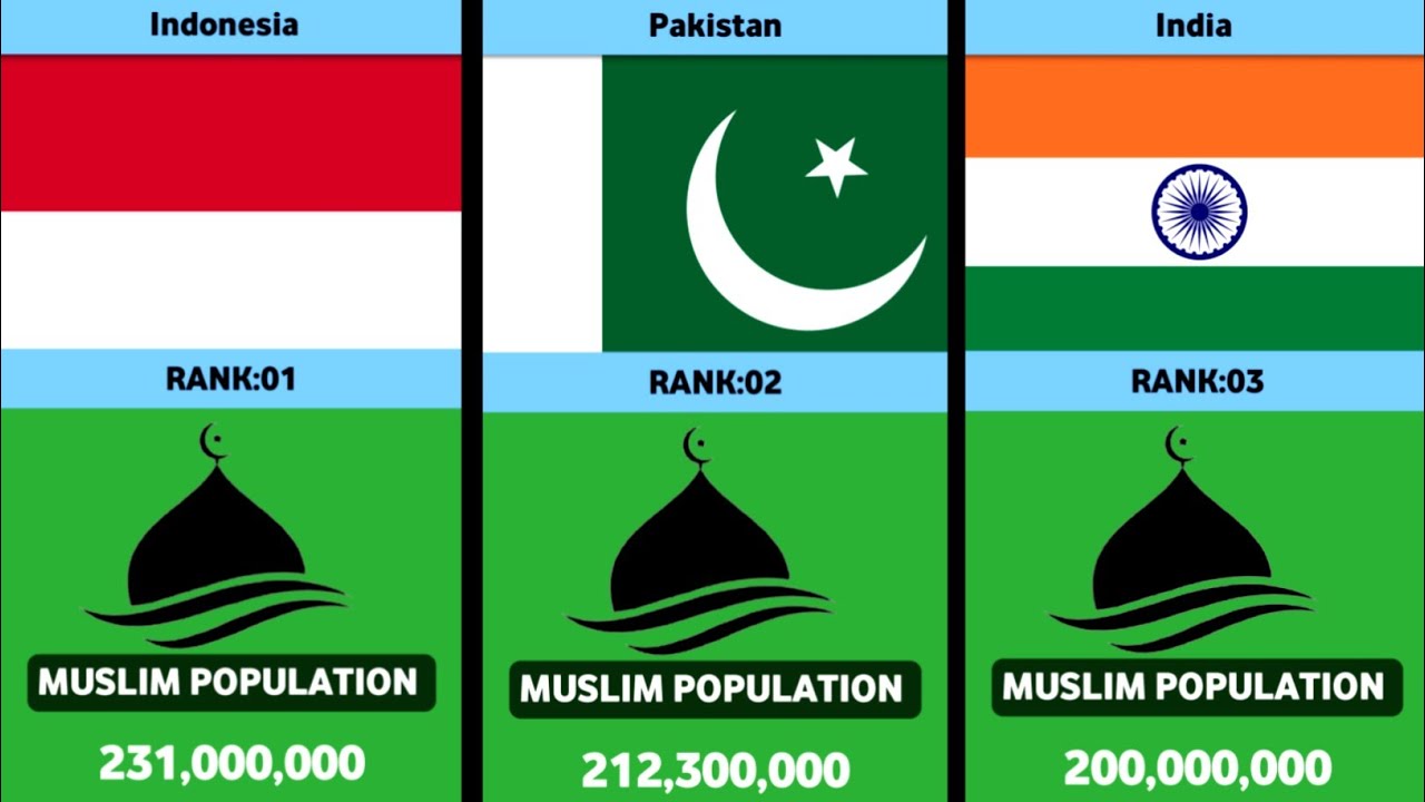 Muslim Population by Country 2024 | 3D Comparison - YouTube