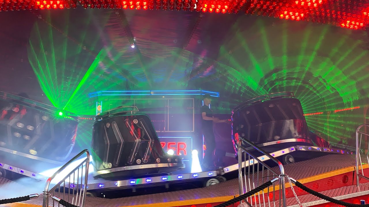 John Collins Thunderdome waltzer (On ride pov) Knutsford mayday funfair ...