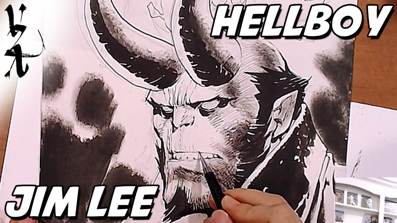 Jim Lee drawing Hellboy - YouTube