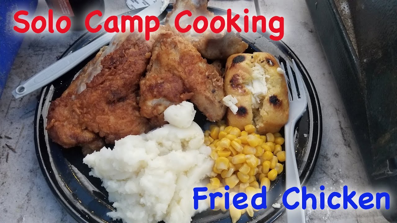 Fried Chicken - Solo Camp Cooking - YouTube