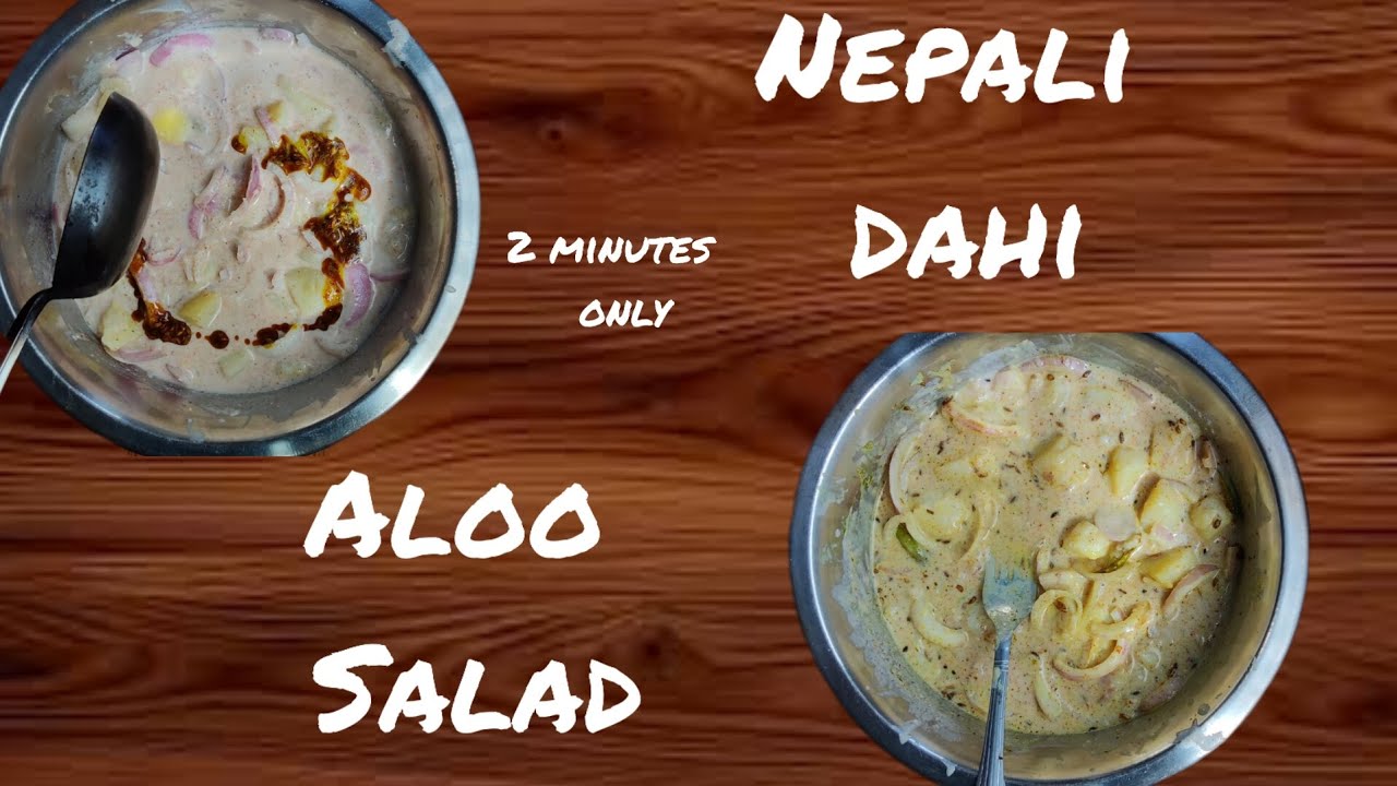 Nepali dahi aloo salad in 2 minutes. - YouTube