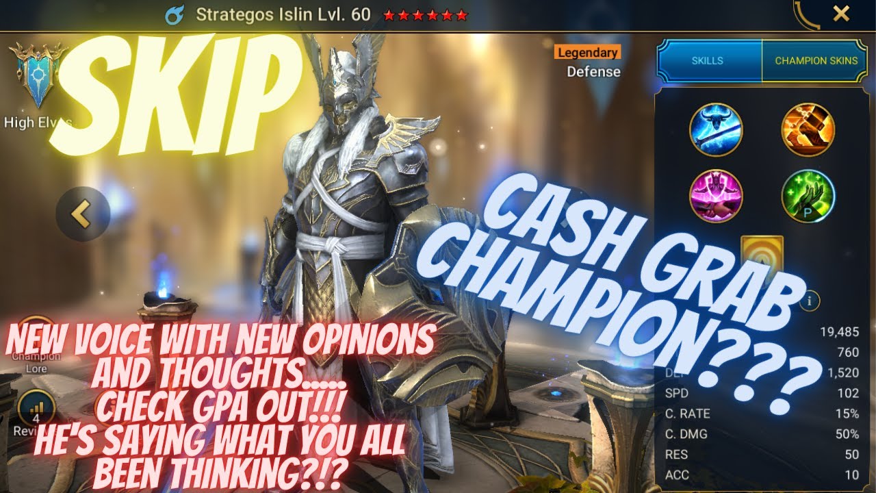 Strategos Islin Review Raid Shadow Legends 2023 - YouTube