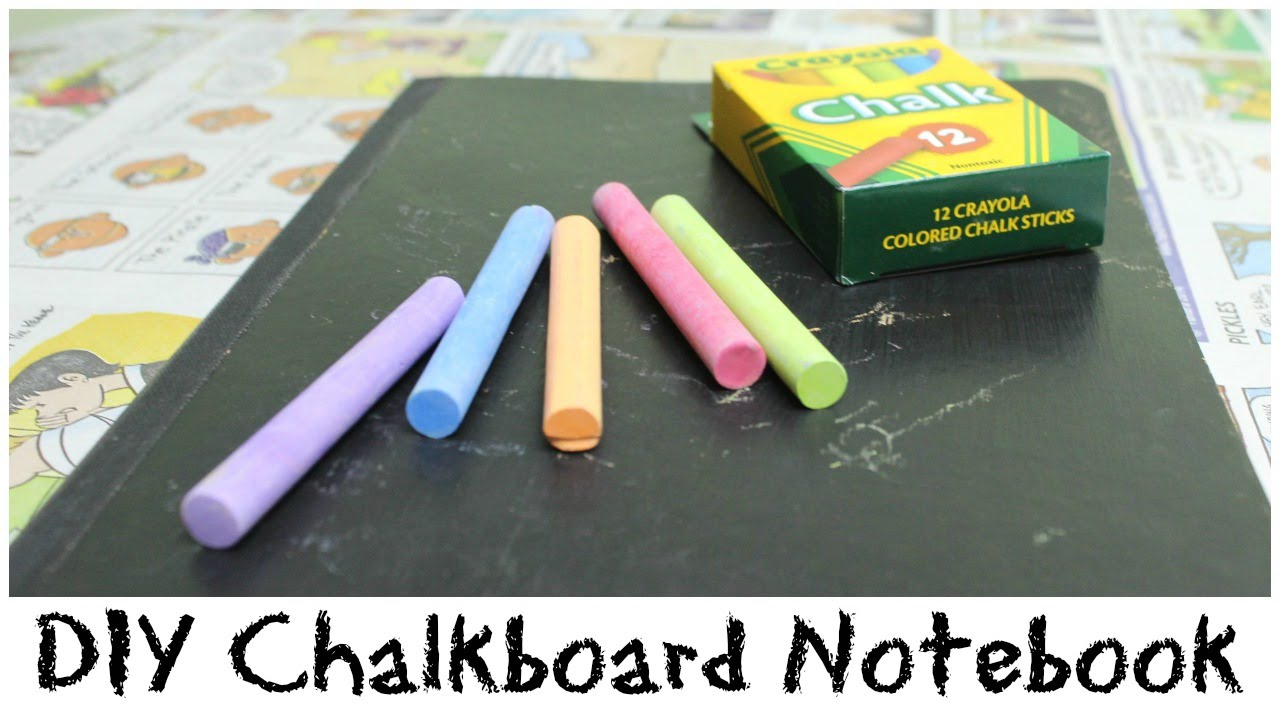 DIY CHALKBOARD NOTEBOOK | Allie Young - YouTube