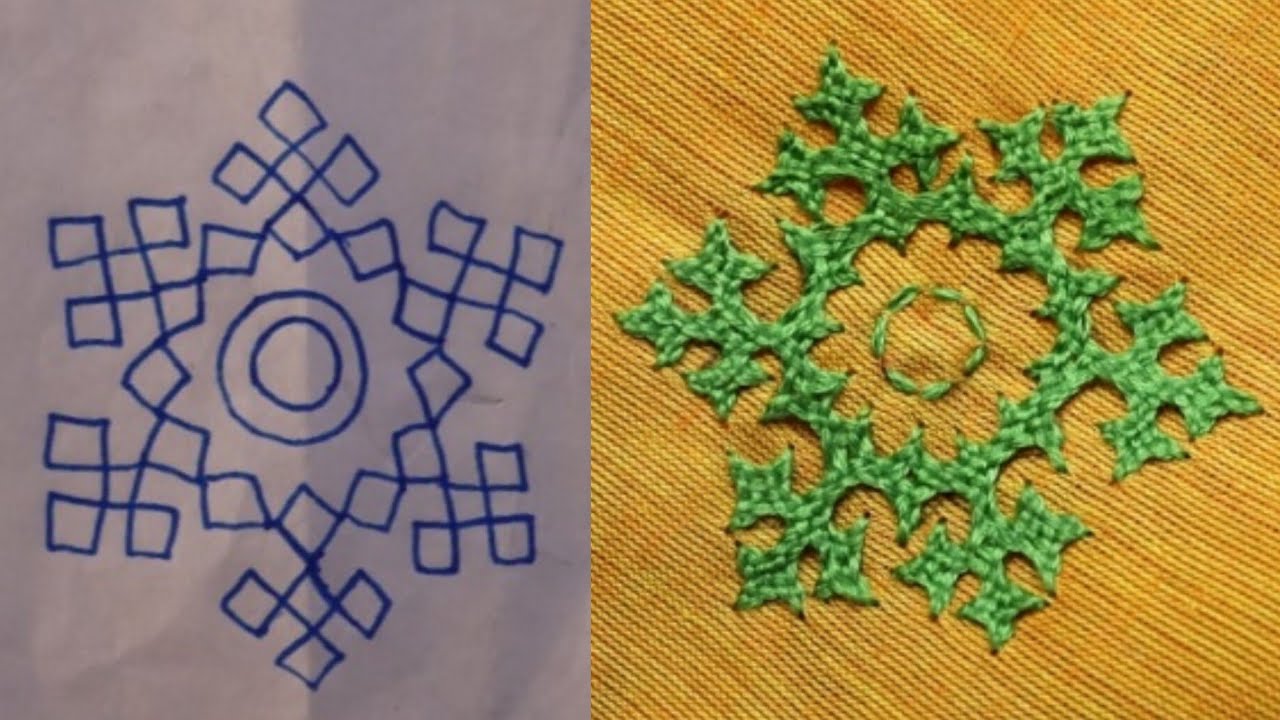 Round Kutch work design tutorial - YouTube