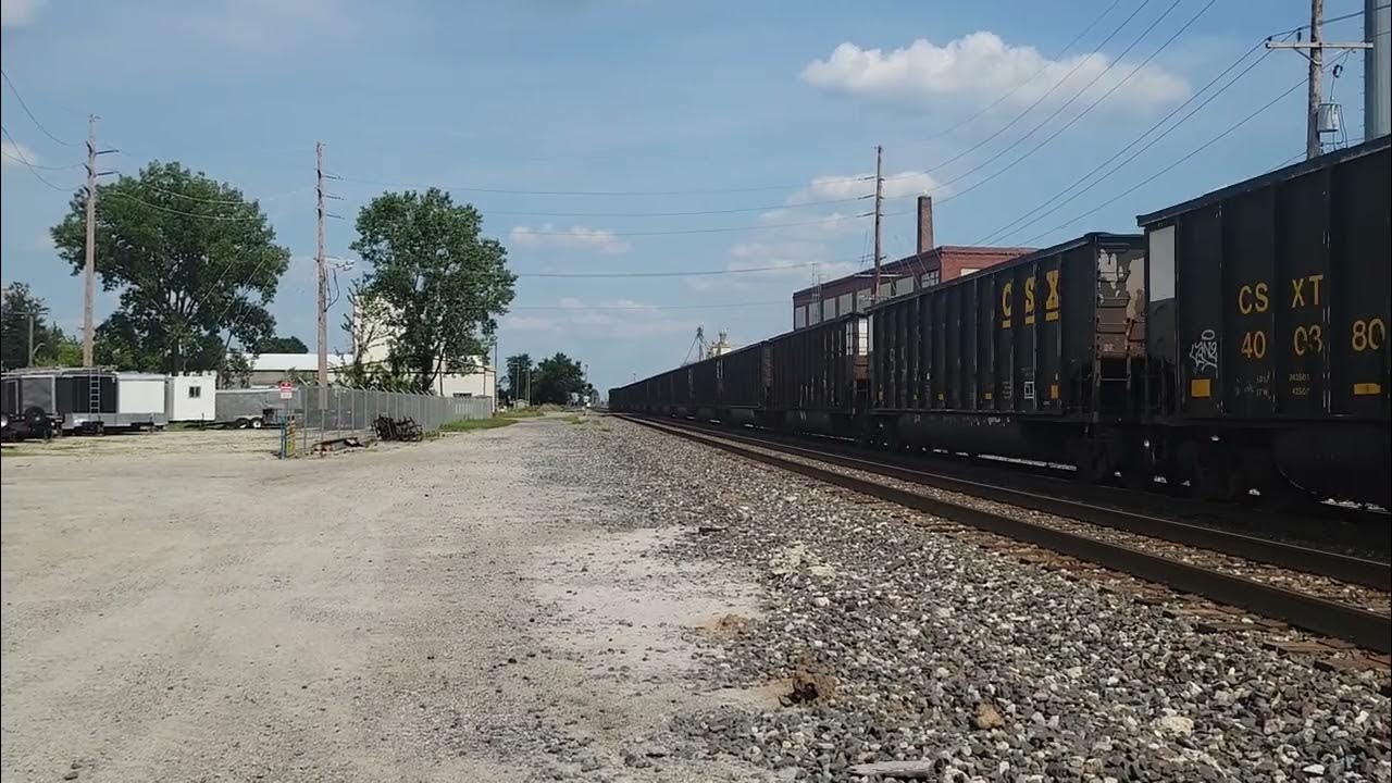 an eastbound csx coal train passing through Nappanee - YouTube