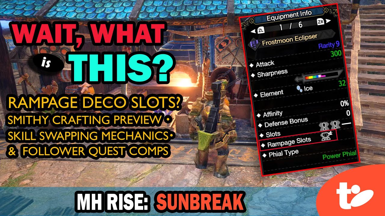 Monster Hunter Rise Sunbreak: Crafting, Rampage deco slots and more