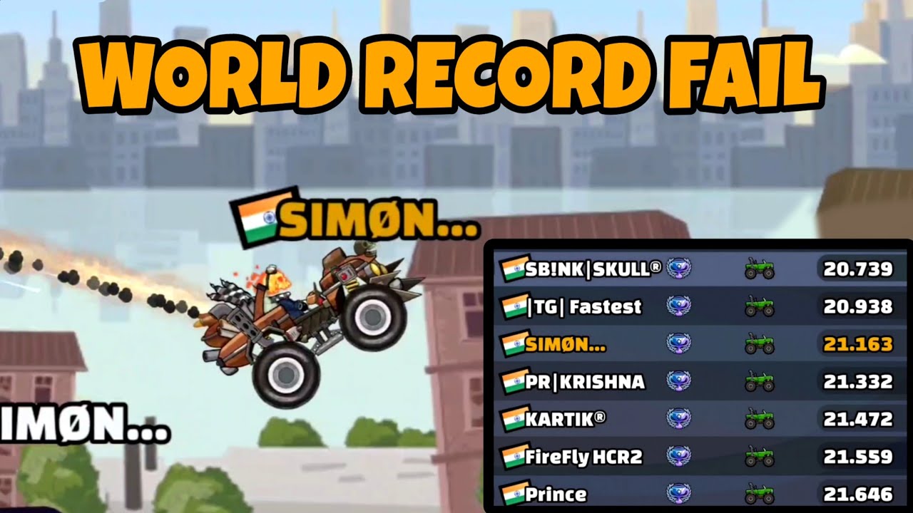 WORLD RECORD FAIL / HILL CLIMB RACING 2 - YouTube