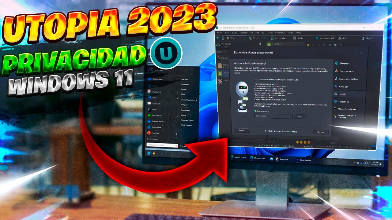 NUEVO⚡ EcoSISTEMA UTOPIA 2023 con IA Windows / UPDATE Con NUEVAS ...