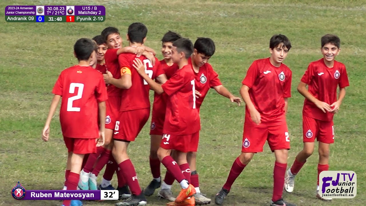 Andranik 09 (4-1) Pyunik 2-10 (30.08.23) 2023-24 AJC U15B, Matchday 2 ...