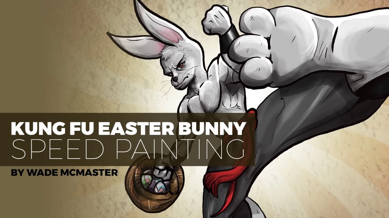 Kung Fu Easter Bunny Speed Drawing - YouTube