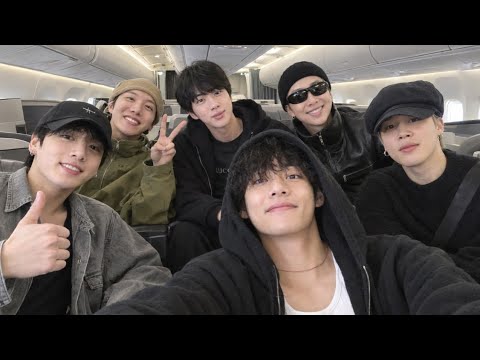 🔴BTS V Shares New BTS Flight Moment on the Way to Las Vegas! ✈️
