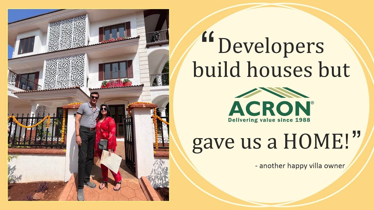 "Developers build houses but Acron gave us a home" - yet another happy villa owner - YouTube