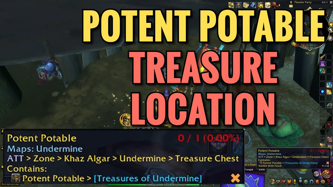 Potent Potable Treasure Location (Treasures of Undermine) (WoW TWW ...