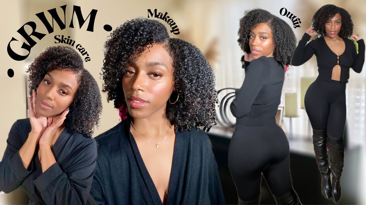 GRWM | SKIN CARE + MAKEUP + OUTFIT | MEKA LA’RAE - YouTube