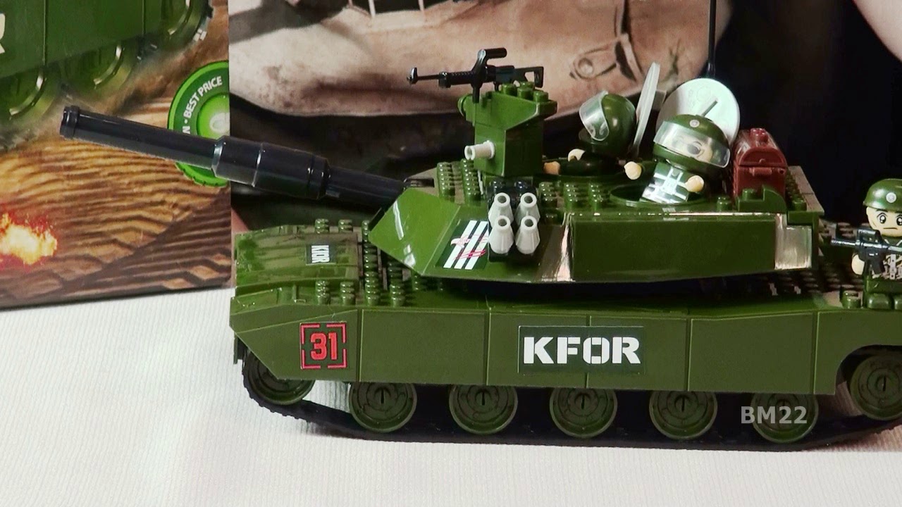 BanBao LEGO Compatible KFOR Tank Brick set P8246 Toy Review - YouTube