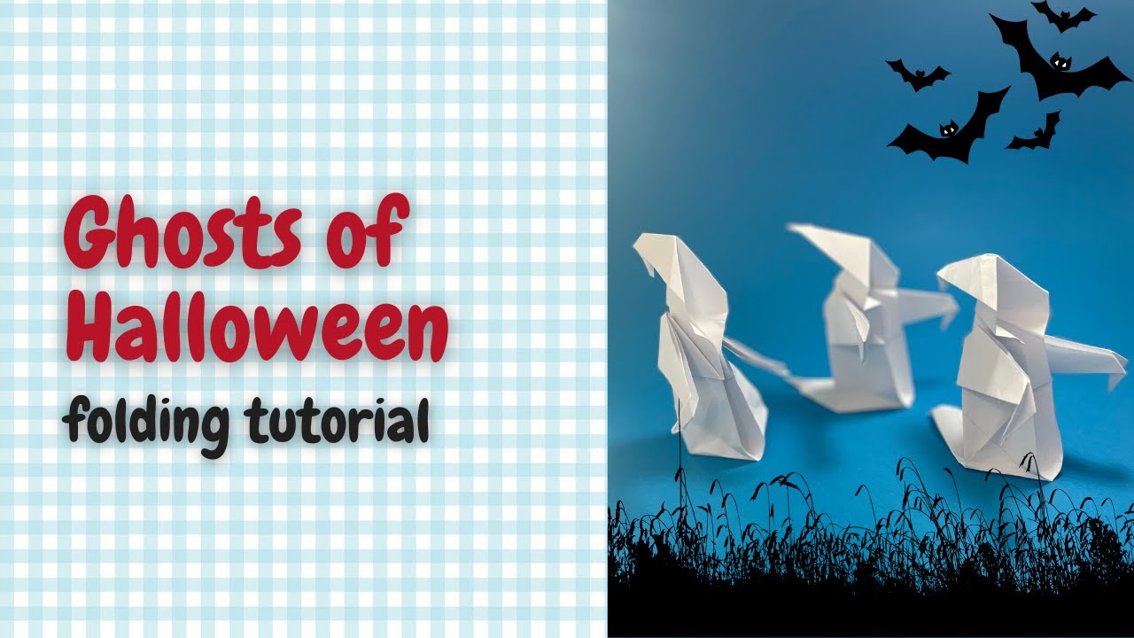 Halloween ghosts - origami tutorial - YouTube