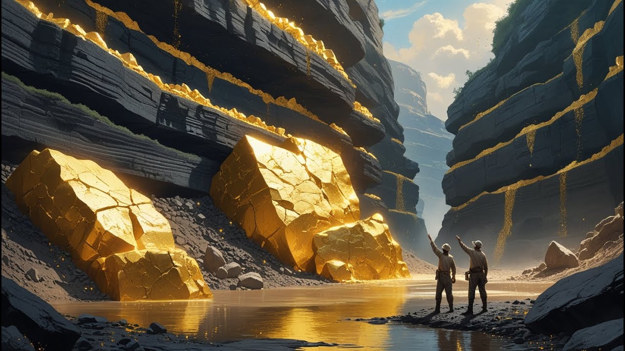 GIANT GOLD ORE , GOLD UNDERGROUND, GOLD PROSPECTING with EASY TOOLS for ...