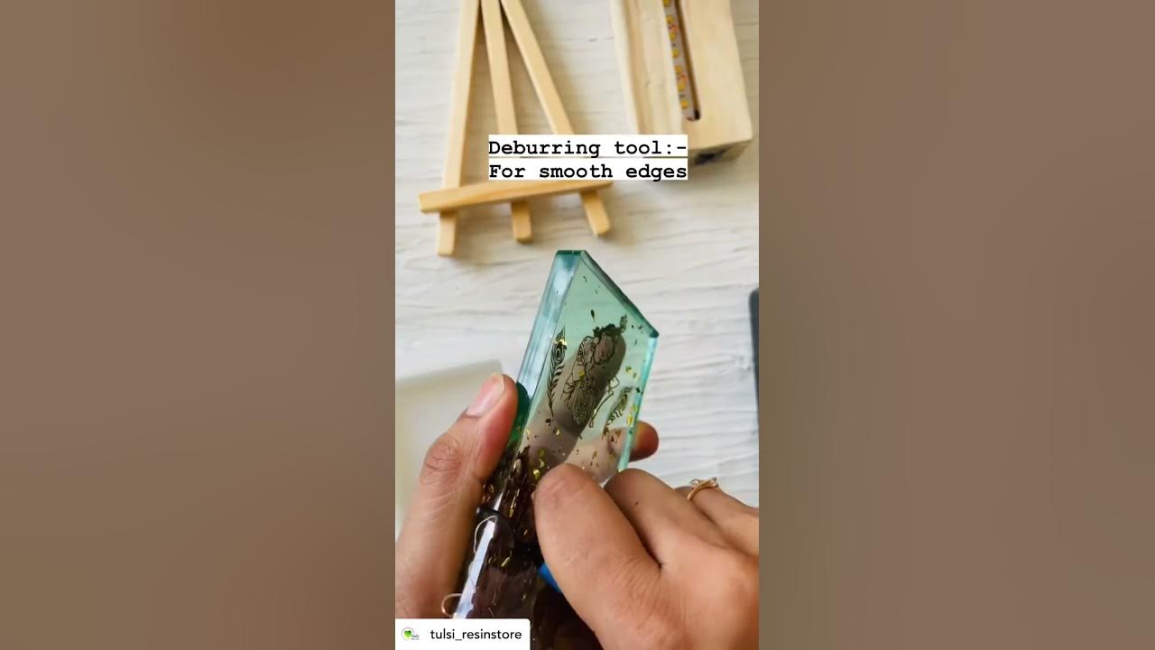 How to finish resin edges from Deburring tool/ Resin hack / Epoxy art tutorial - YouTube