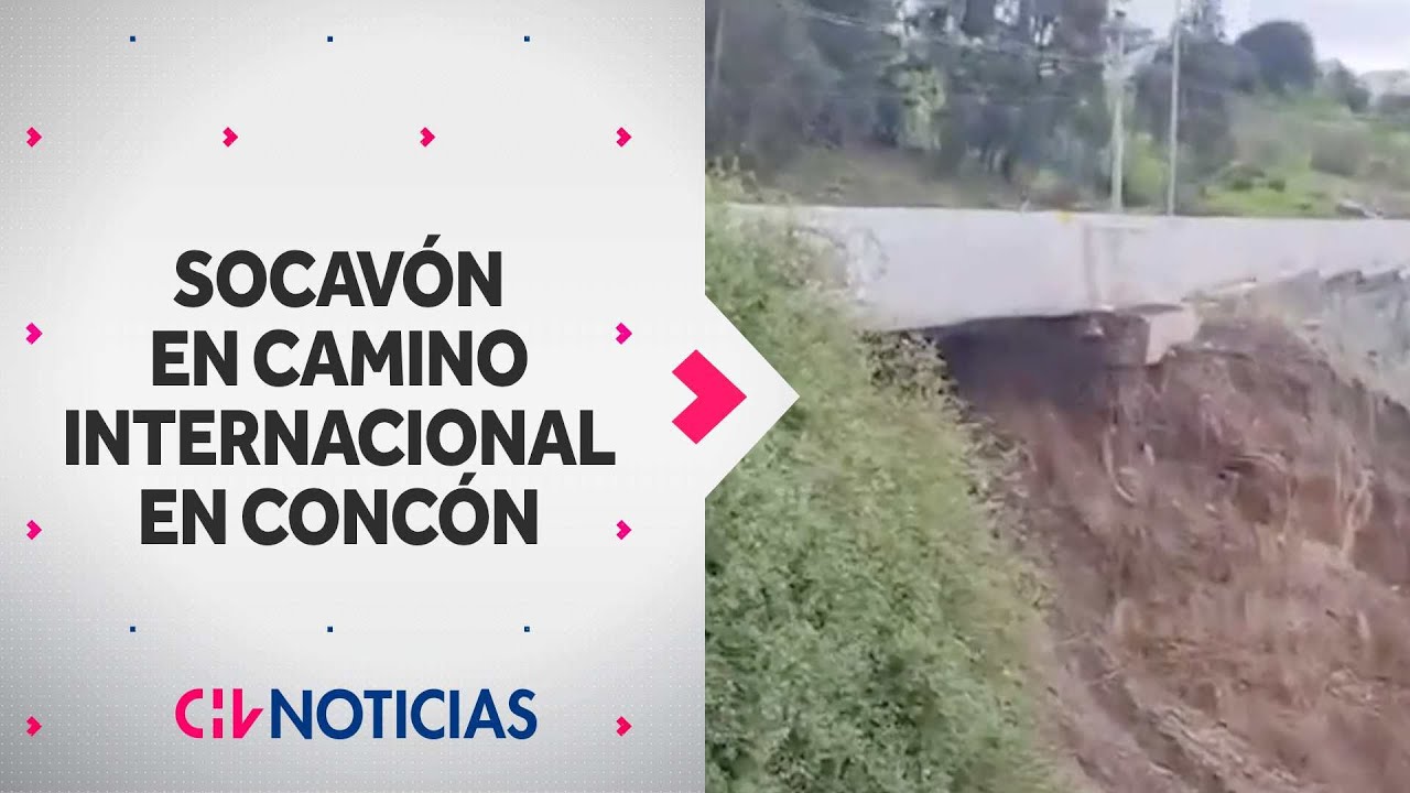 ALERTA POR SOCAVÓN de 20 metros que se produjo en ruta Camino ...