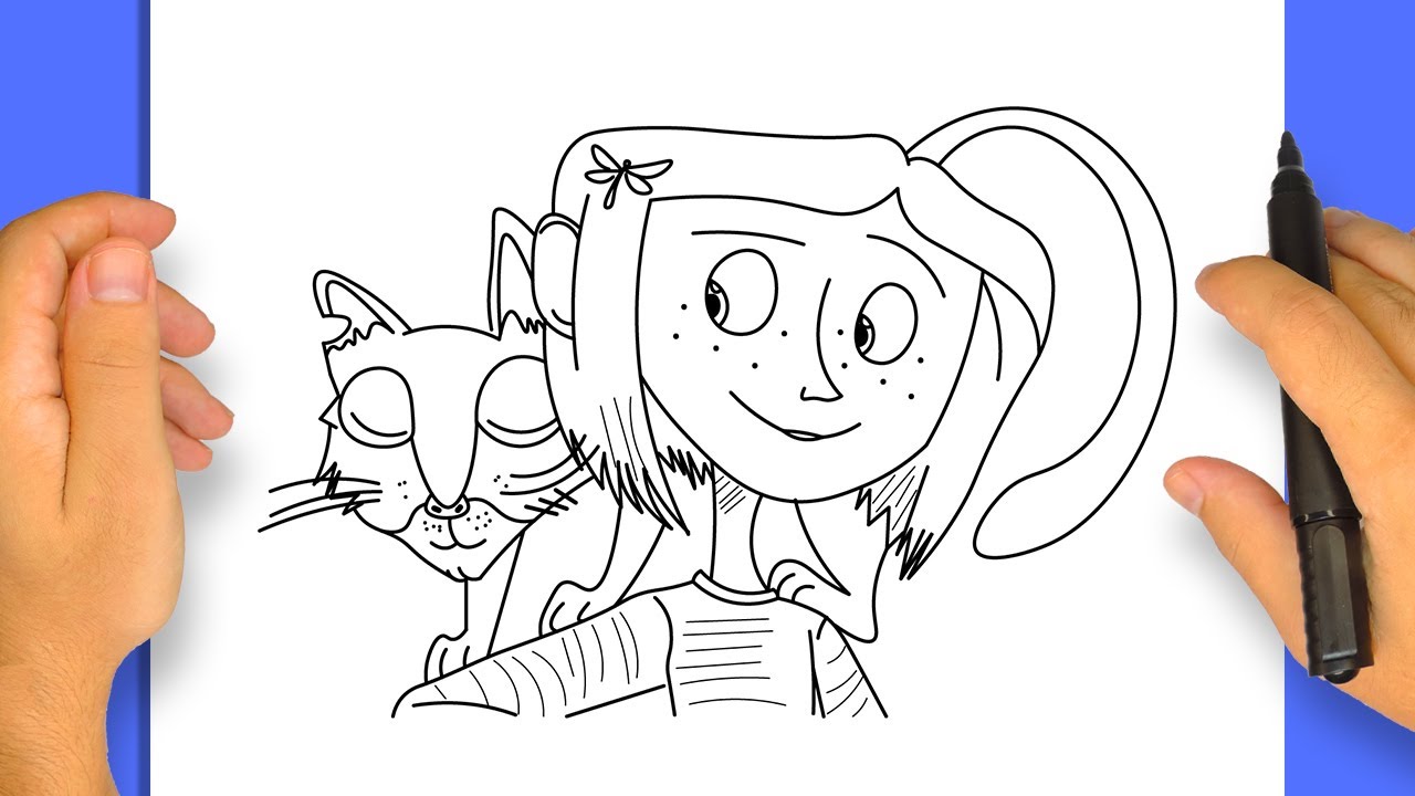 How to Draw Coraline | Step by Step Simple and Easy - YouTube