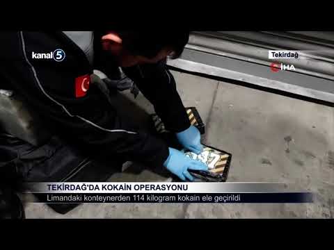 Tekirdağ'da Kokain Operasyonu / Limandaki Konteynerden 114 Kilogram Kokain Ele Geçirildi