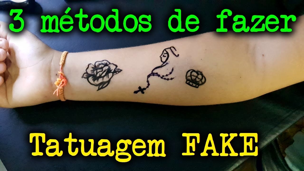 3 métodos de fazer tatuagem FAKE | Tatuagens FALSAS - YouTube