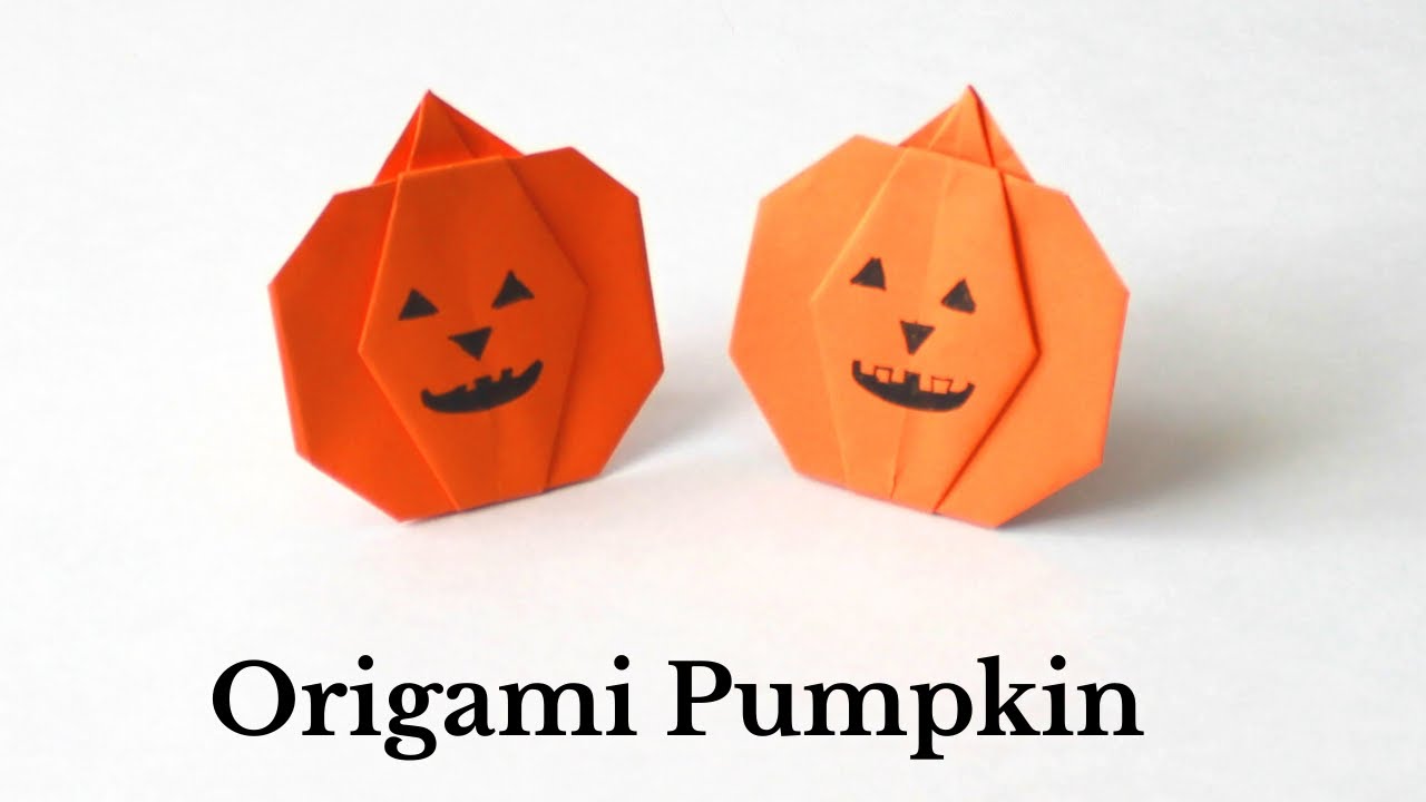 Easy Origami Pumpkin | Halloween Craft | Halloween Paper Pumpkin - YouTube