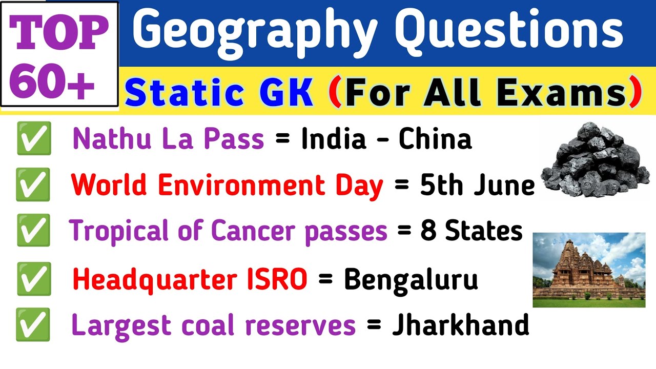 TOP 60 Geography GK Question and Answer / GK Questions and Answers | GK ...