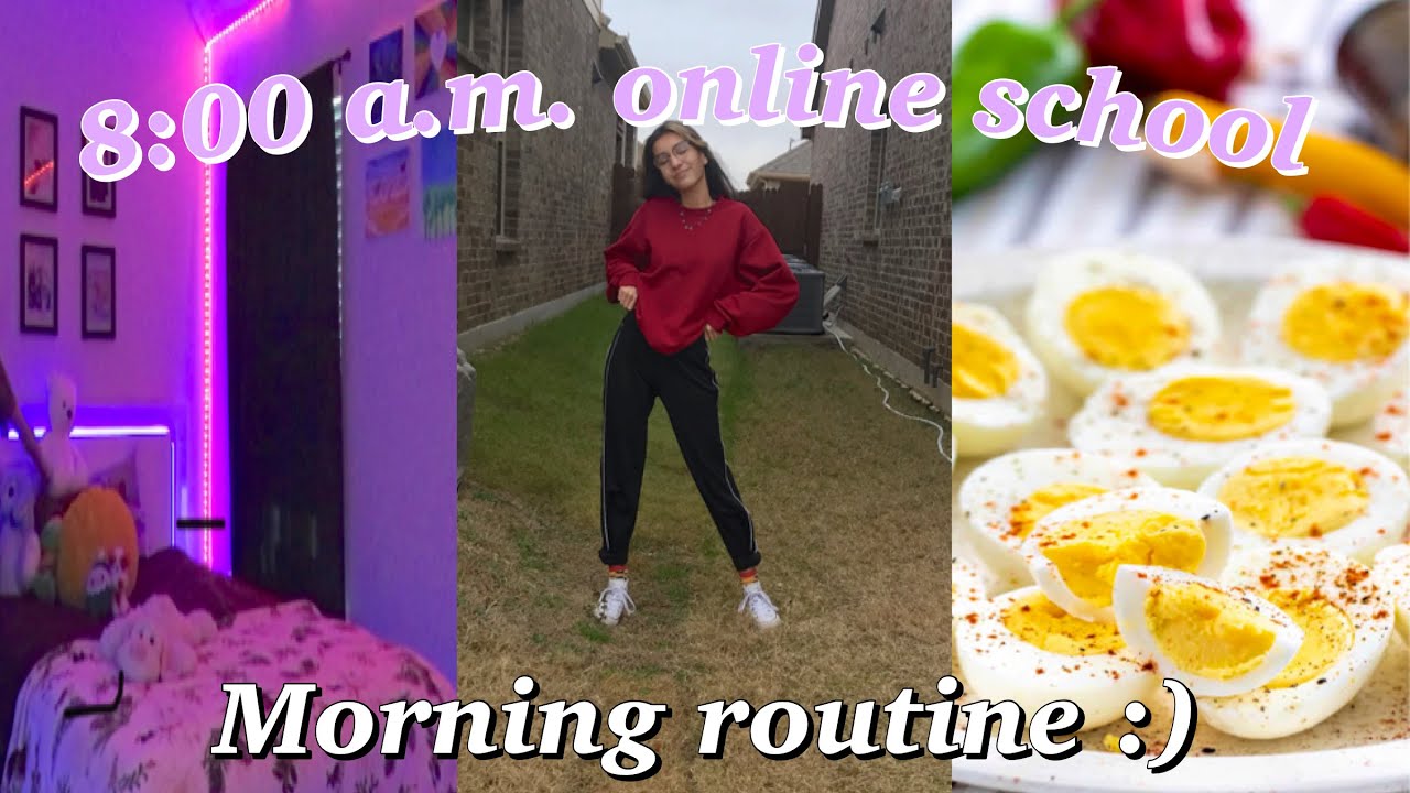 8:00 a.m. online school morning routine:) - YouTube