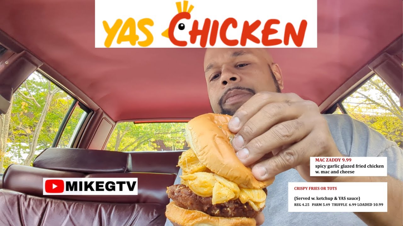 TRYING OUT THE MAC ZADDY AT YAS CHICKEN - YouTube