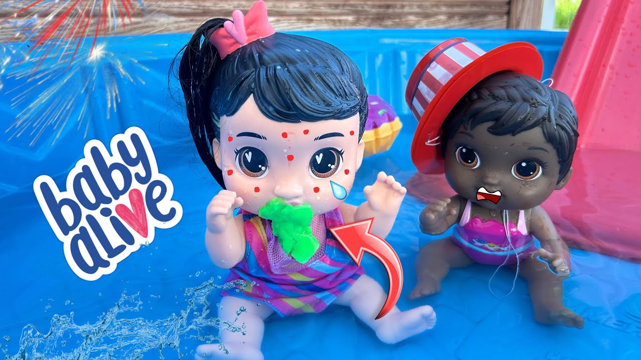 BABY ALIVE Doll gets sick and throws up at Pool party! 🤮 - YouTube