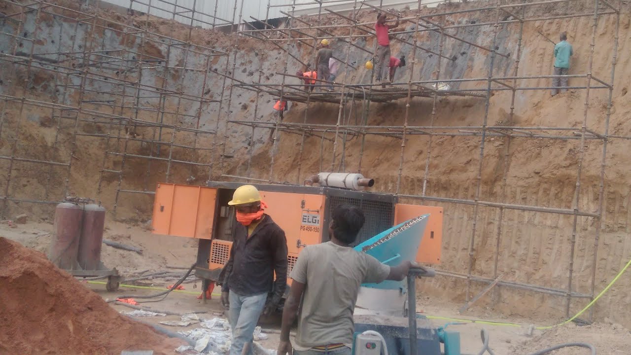 Civil Tech|| Shotcrete Work||Wire Mesh & Nailing|| - YouTube