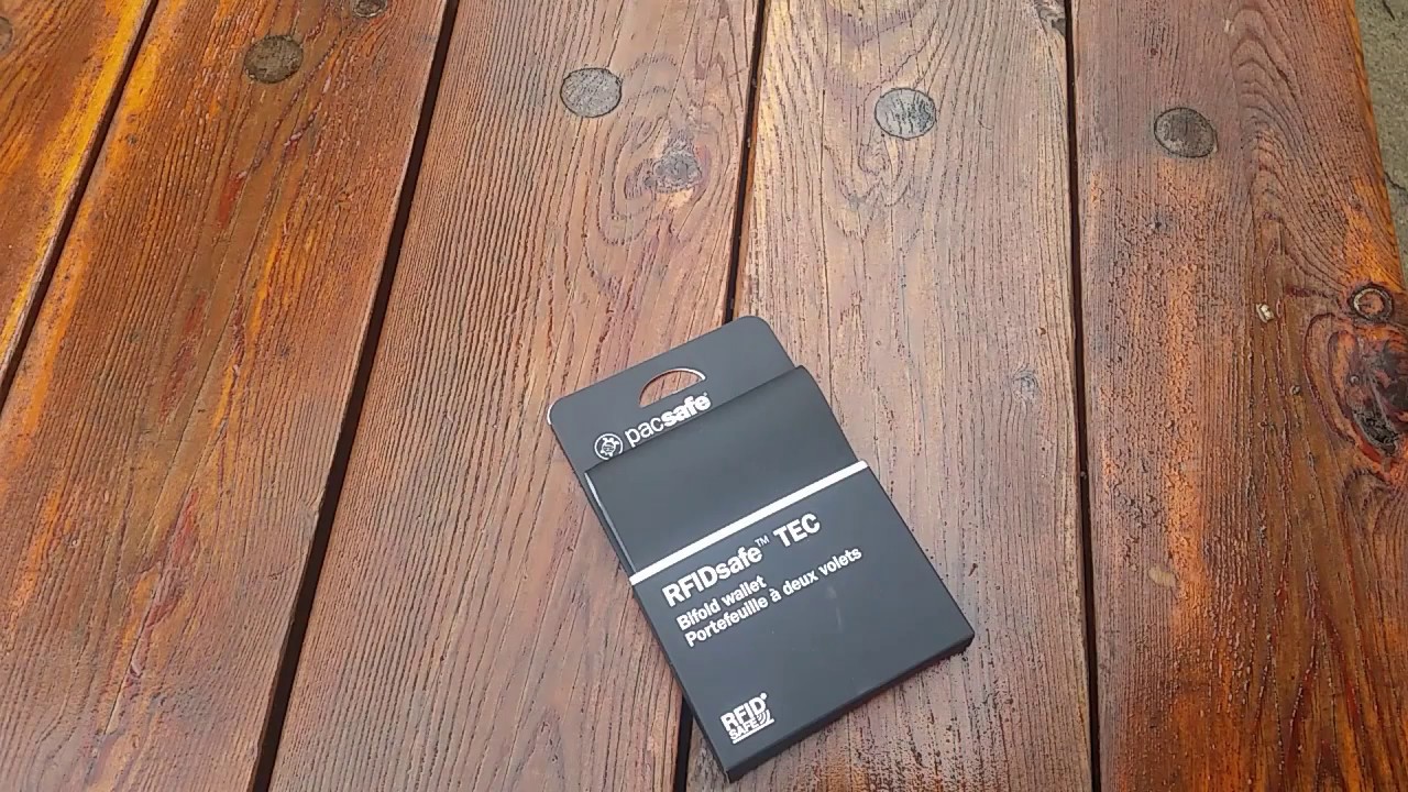 PacSafe RFIDsafe TEC bifold wallet - YouTube
