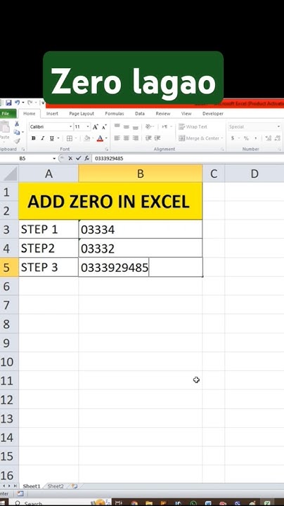How to add 0 before phone number in excel #shorts #trending # ...